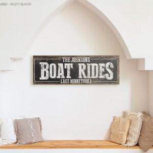 Custom Boat Rides Sign: Personalized Lake House Decor - Etsy