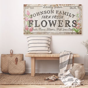 Personalized Garden Gate Sign Custom Family Name Fresh Flowers Sign ...