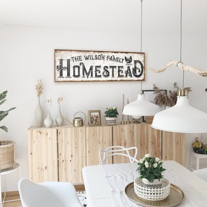 Custom Modern Farmhouse Sign for Living Room Rustic Personalized ...