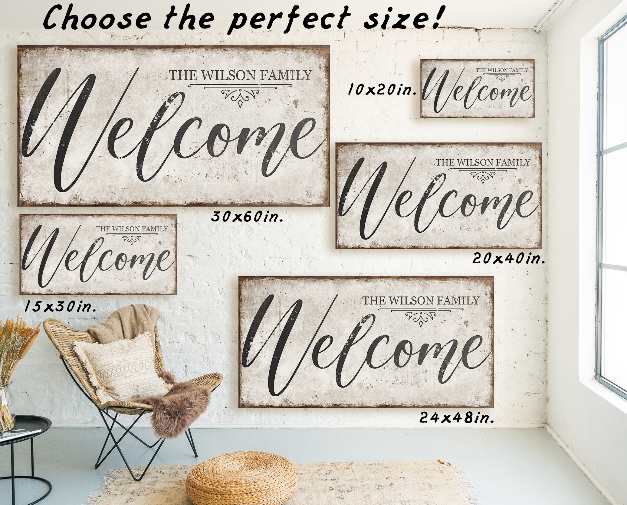 Custom Welcome Sign for Entryway Entry Way Home Decor - Etsy