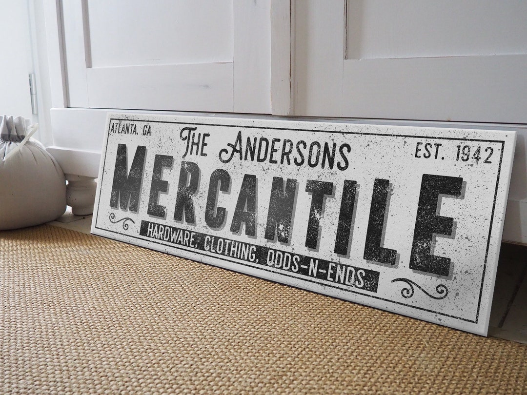 Mercantile Sign Mercantile Display Vintage General Store Sign Trading ...