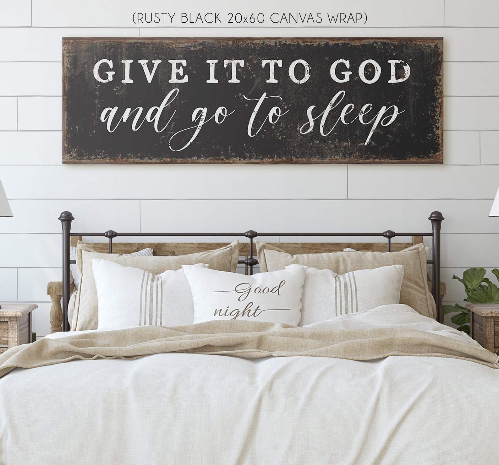 Give It to God and Go to Sleep Sign for Above Bed Bedroom - Etsy