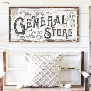 Custom General Store Sign Personalized Modern Farmhouse Wall Decor for ...