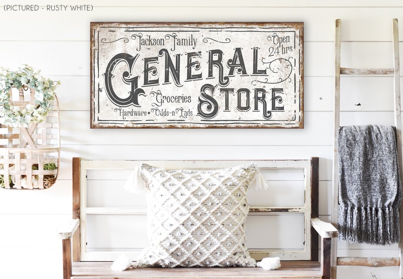 Custom General Store Sign Personalized Modern Farmhouse Wall - Etsy
