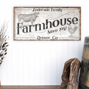 Custom Family Name Farm Sign: Rustic Farmhouse Decor - Etsy