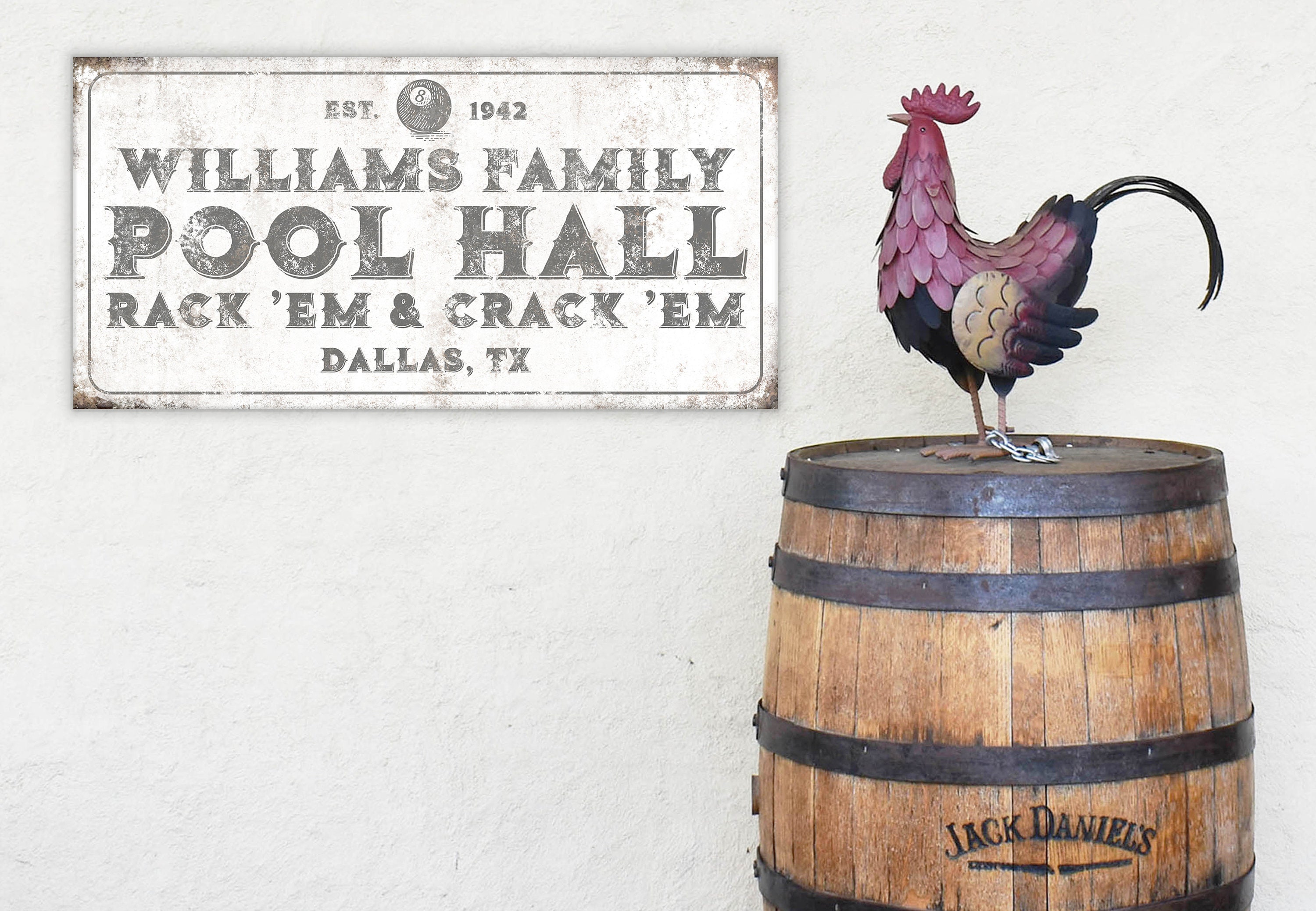 Custom Billiards Room Sign Personalized Pool Room Pool Hall - Etsy