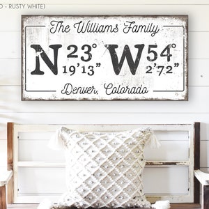 GPS Coordinates Sign for Entryway Location Signs for Boat Dock Nautical ...