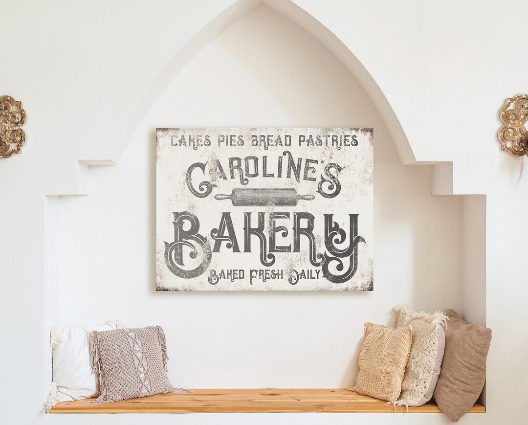 Custom Bakery Sign for Kitchen Wall Decor Personalized Gift for Cake ...