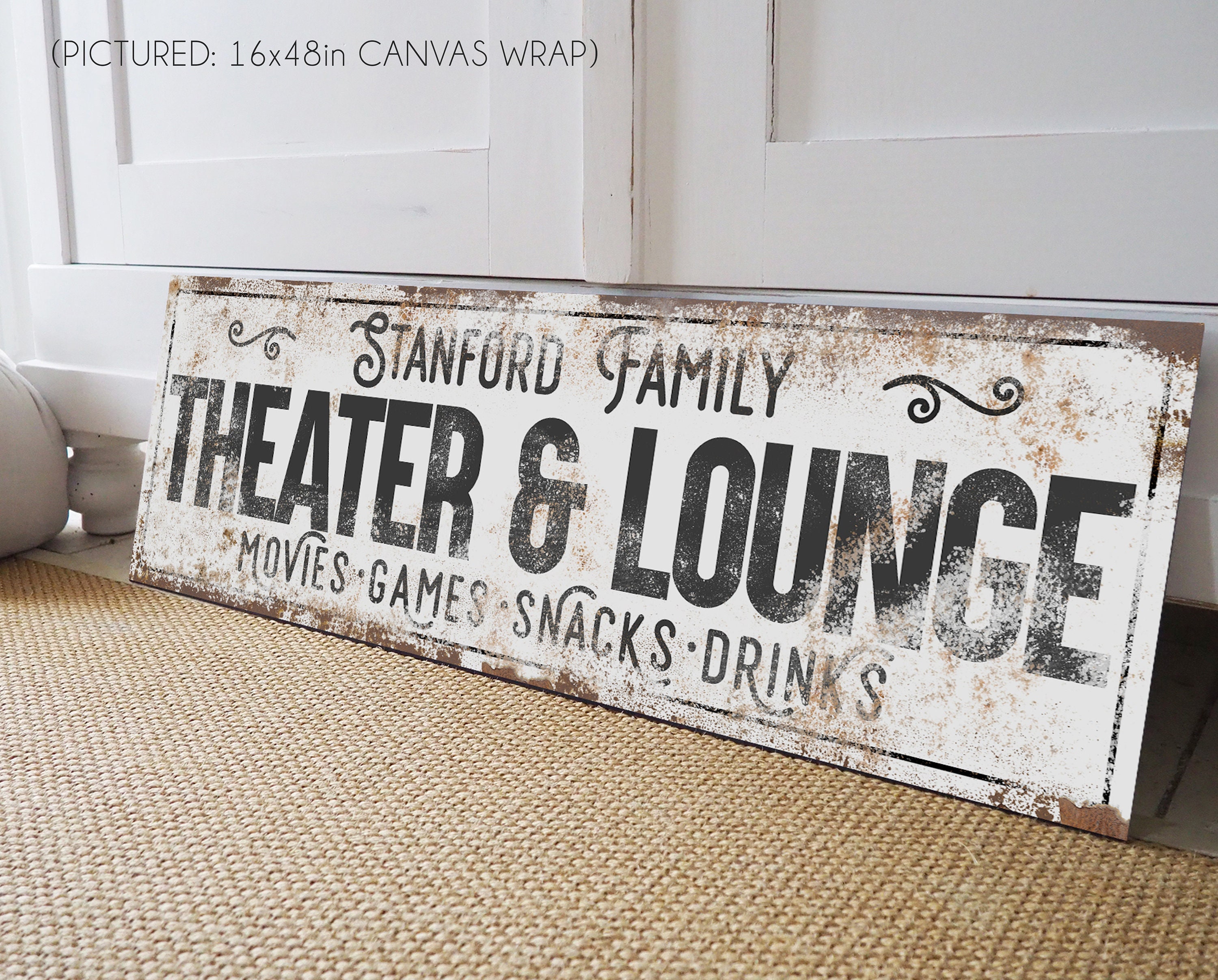 Custom Vintage Theater and Lounge Sign for Movie Room Antique - Etsy