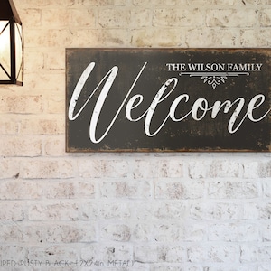 Custom Family Name Welcome Sign Personalized Family Sign for Front Door ...