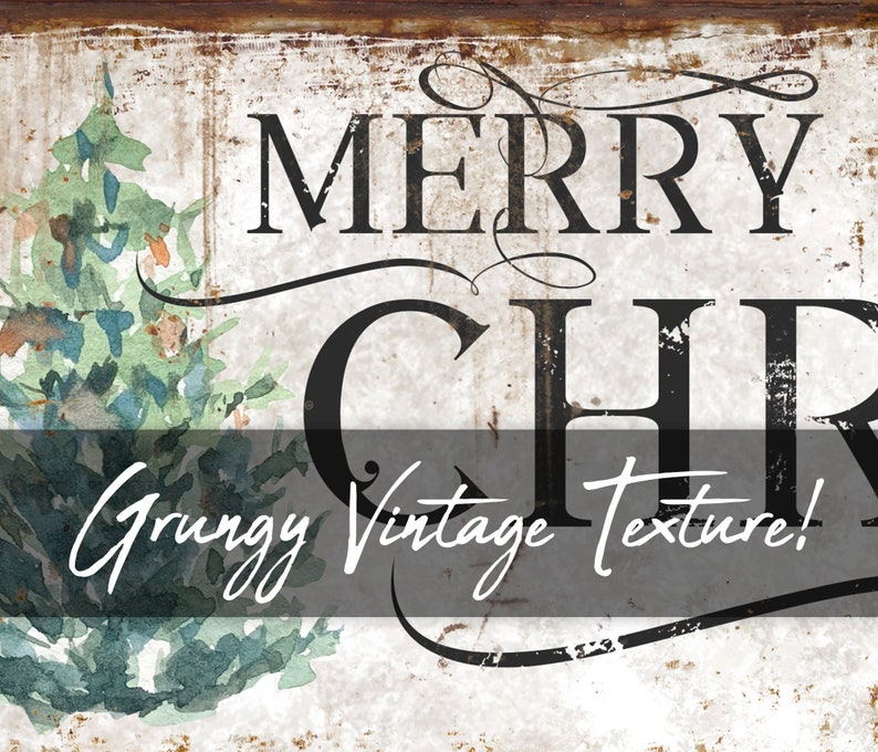 Rustic Merry Christmas Sign: Farmhouse Cottagecore Holiday Decor - Etsy
