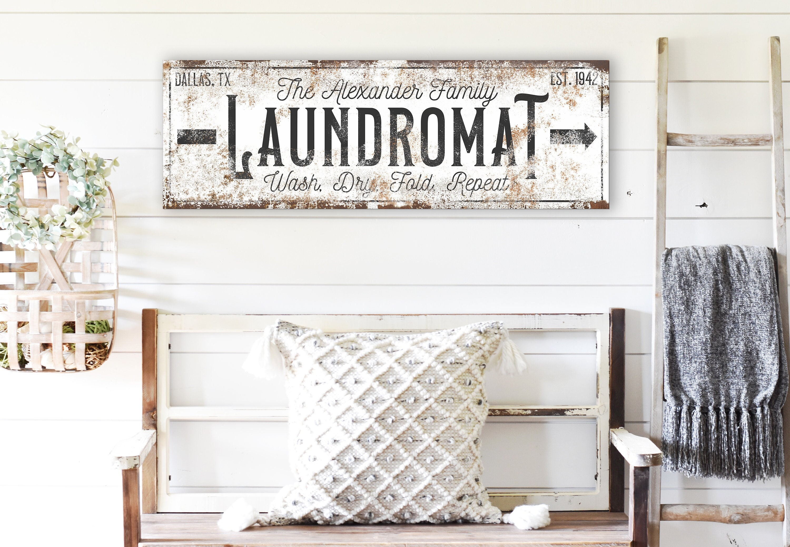 Personalized Laundry Room Sign Farmhouse Laundry Room Decor - Etsy