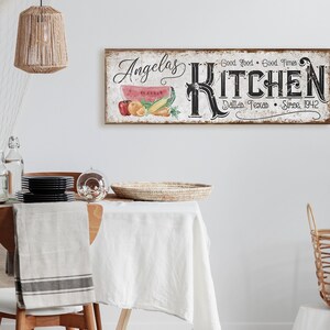 Modern Farmhouse Kitchen Sign Personalized Farm Kitchen Wall Decor ...
