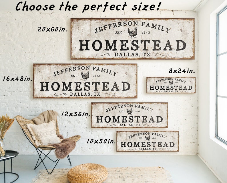 Personalized Homestead Sign Custom Farmhouse Sign Large Family - Etsy