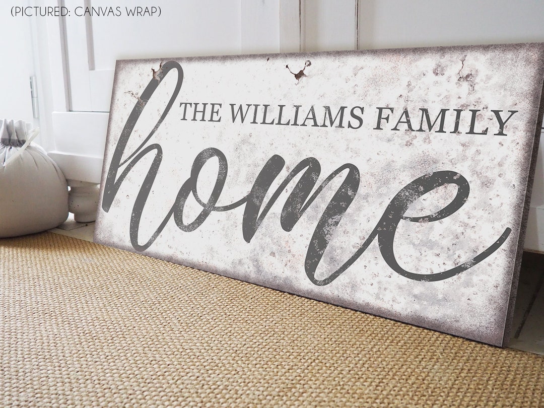 Personalized Family Home Sign for Entry Rustic Welcome Sign for Front ...
