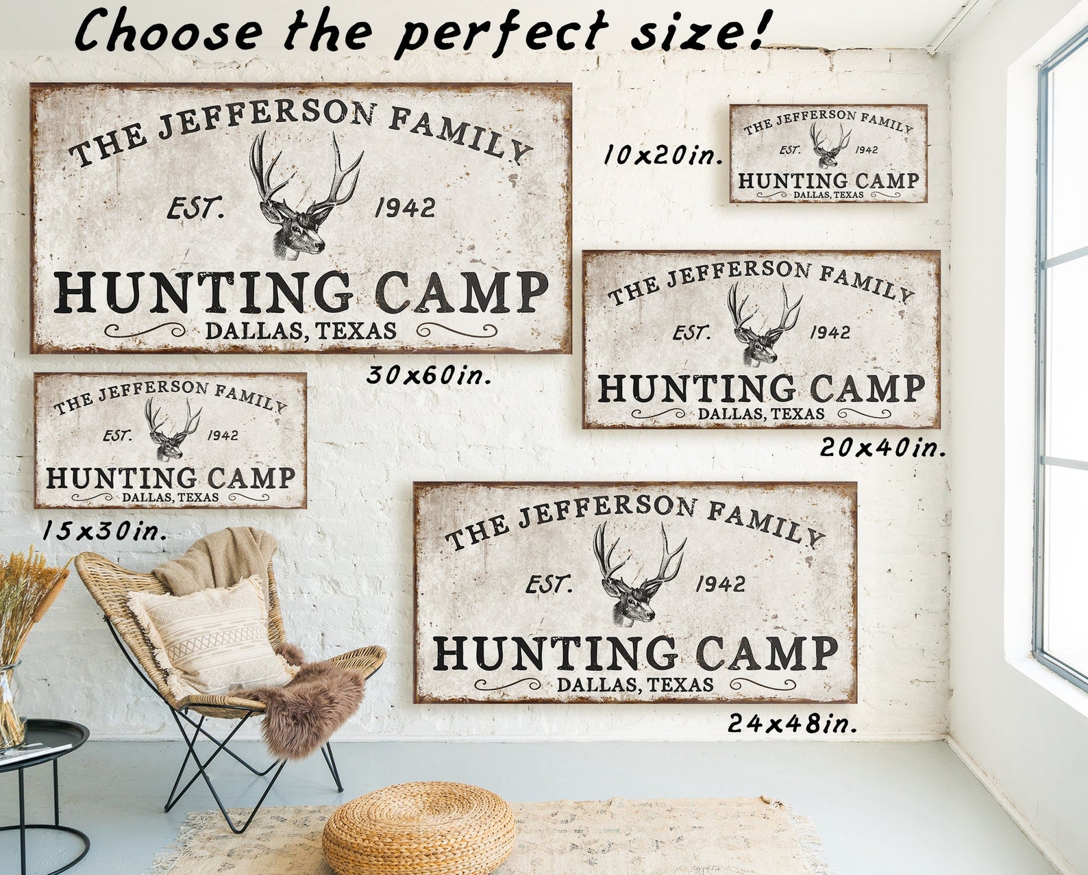 Custom Hunting Camp Sign Personalized Hunting Gifts for Dad - Etsy