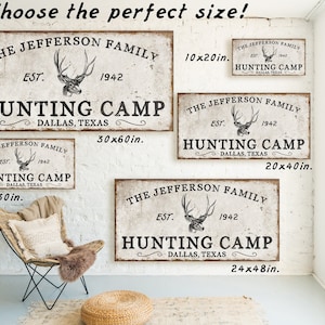 Custom Hunting Camp Sign Personalized Hunting Gifts for Dad Father ...