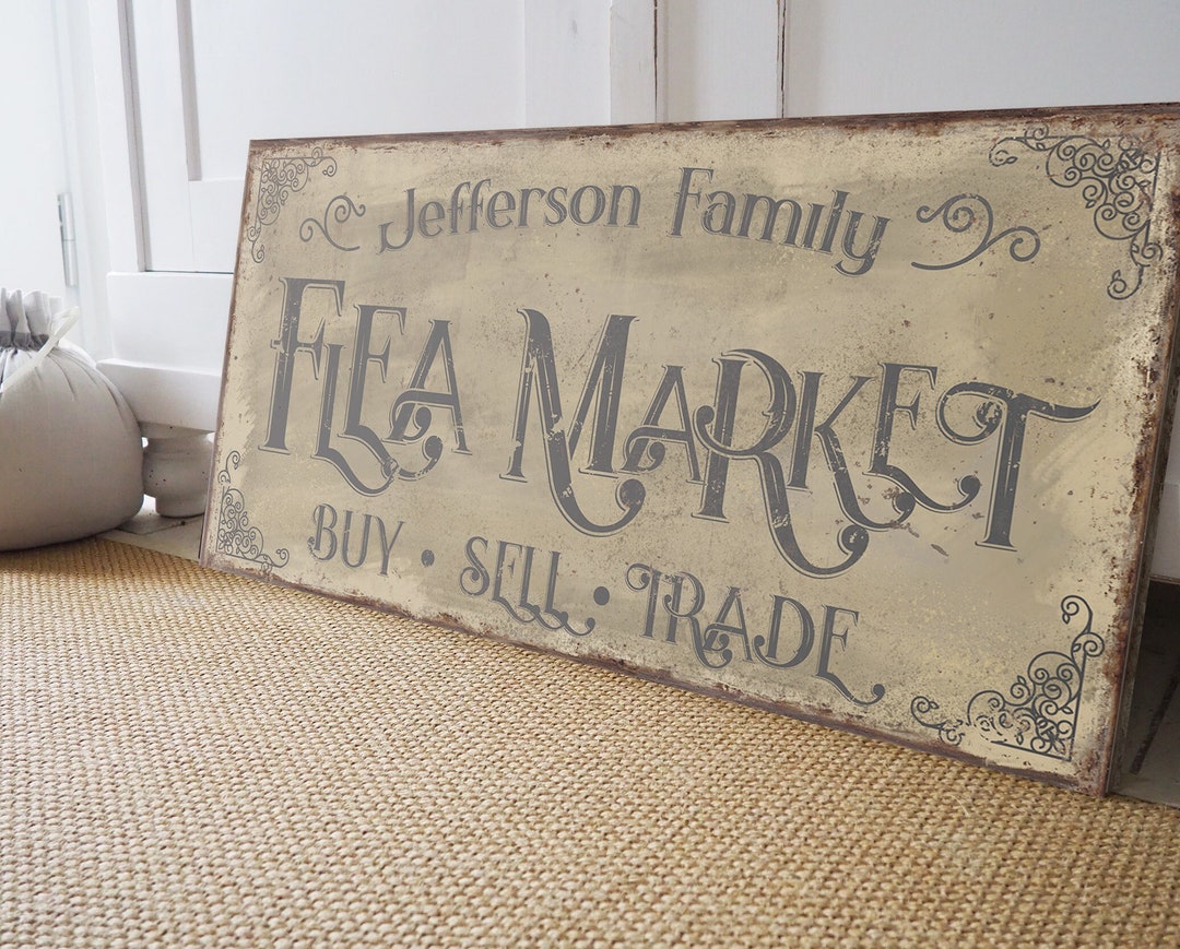 Custom Flea Market Sign: Personalized Farmhouse Decor - Etsy