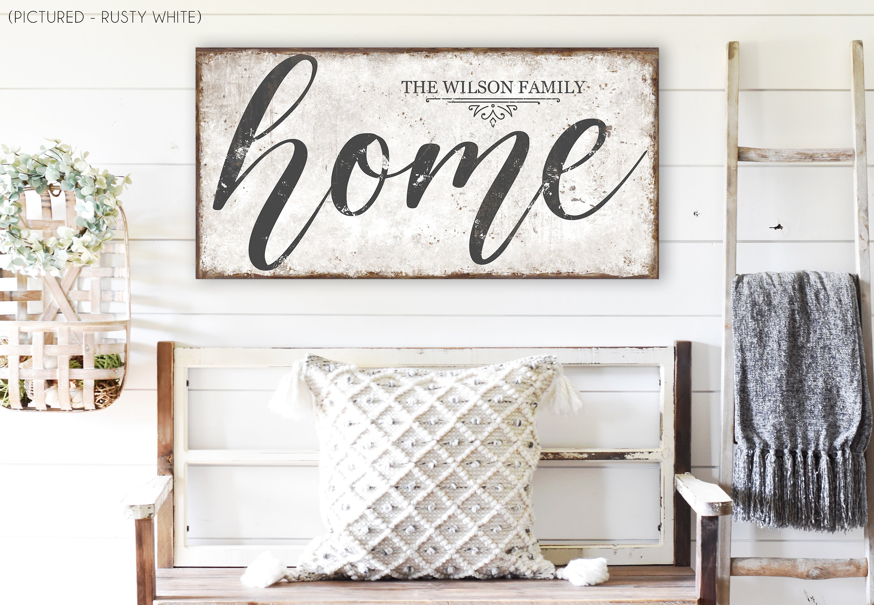 Personalized Home Sign Wall Decor Welcome Porch Sign Rustic - Etsy