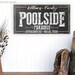 Custom Poolside Sign Personalized Family Name Pool Signs Outdoor Bar ...