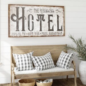 Personalized Hotel Sign: Custom Vintage Cottage Decor - Etsy