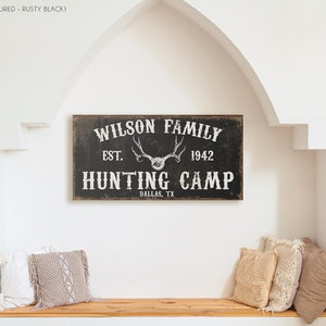 Custom Hunting Camp Sign Personalized Hunting Cabin Decor for Dad ...