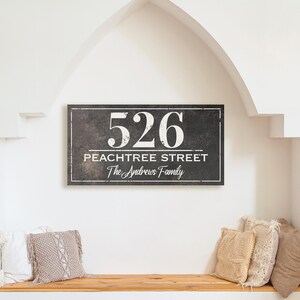 Personalized Family Address Sign for Front Patio Large Outdoor Porch ...