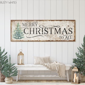 Rustic Merry Christmas Sign: Farmhouse Cottagecore Holiday Decor - Etsy