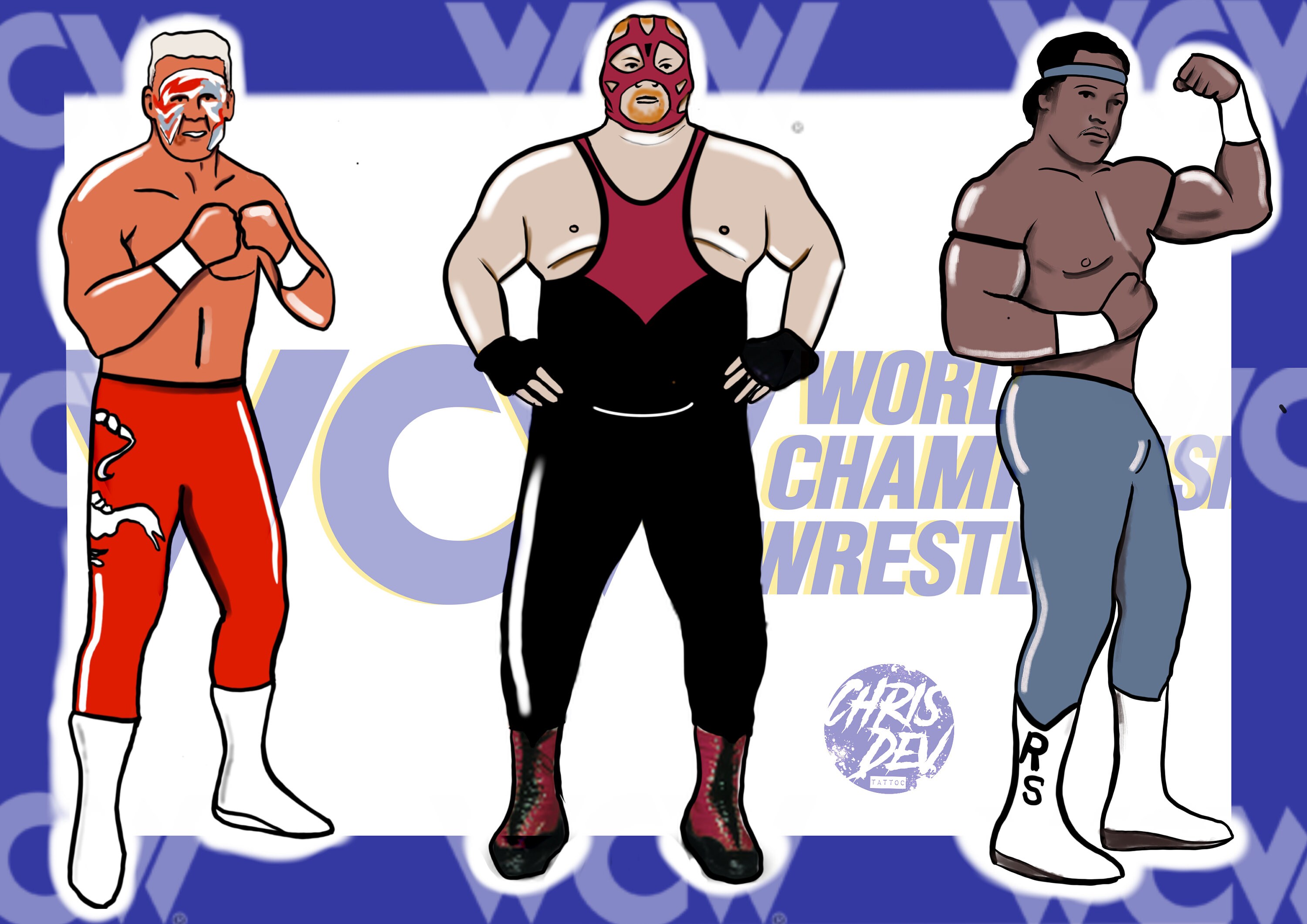 Traditional Tattoo Flash WWE A4 Print - Etsy