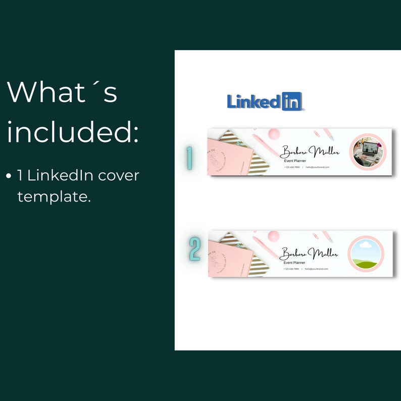 Linkedin Banner Template, Linkedin Profile Templates, Editable Linkedin ...