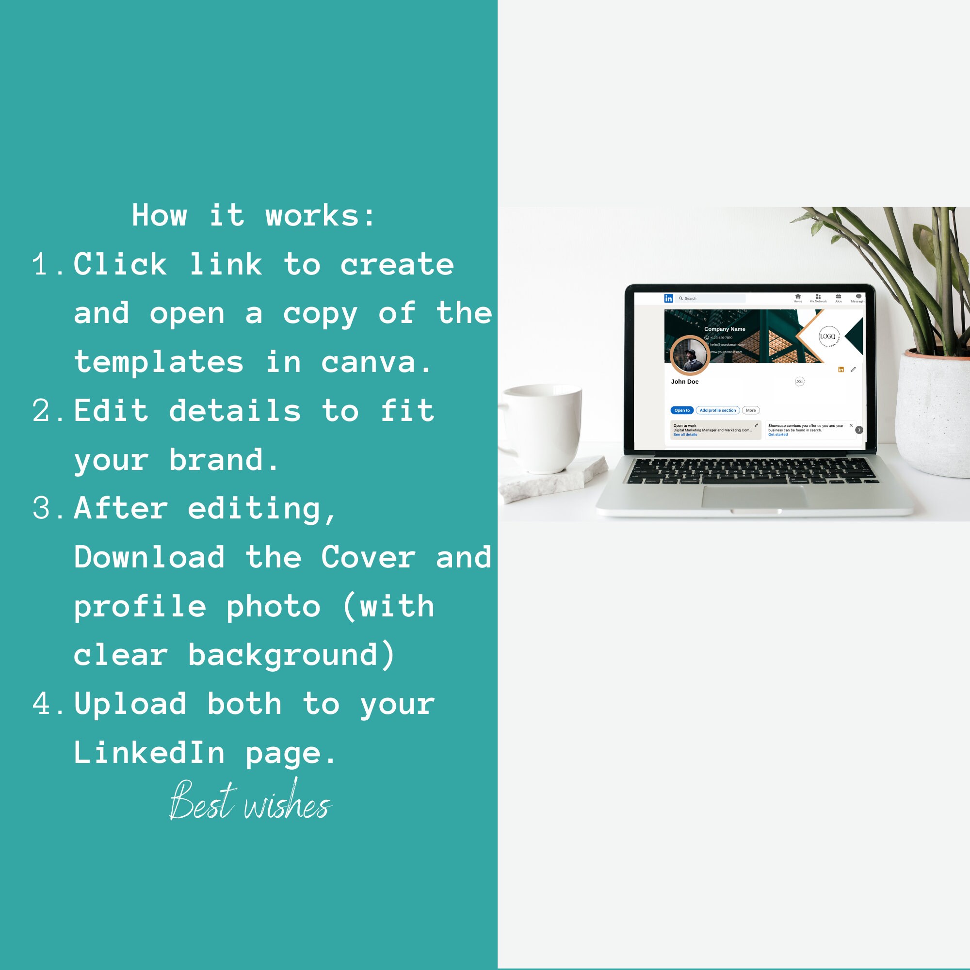 Linkedin Banner, Linkedin Profile Templates, Editable Linkedin Banner ...