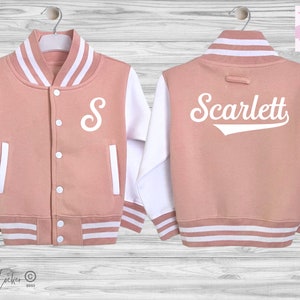 Personalised Kids Varsity Jacket | Initial | Name | College Baseball ...