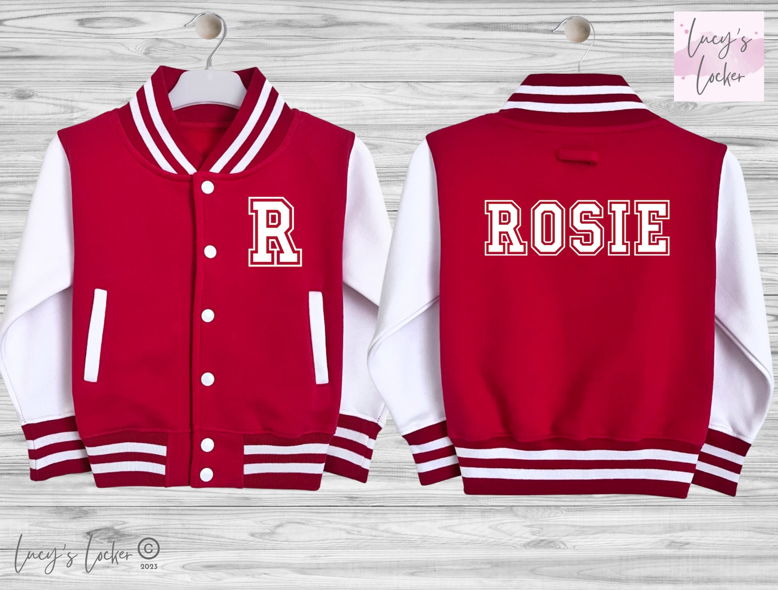 Personalised Kids Varsity Jacket | Initial | Name | College Baseball ...