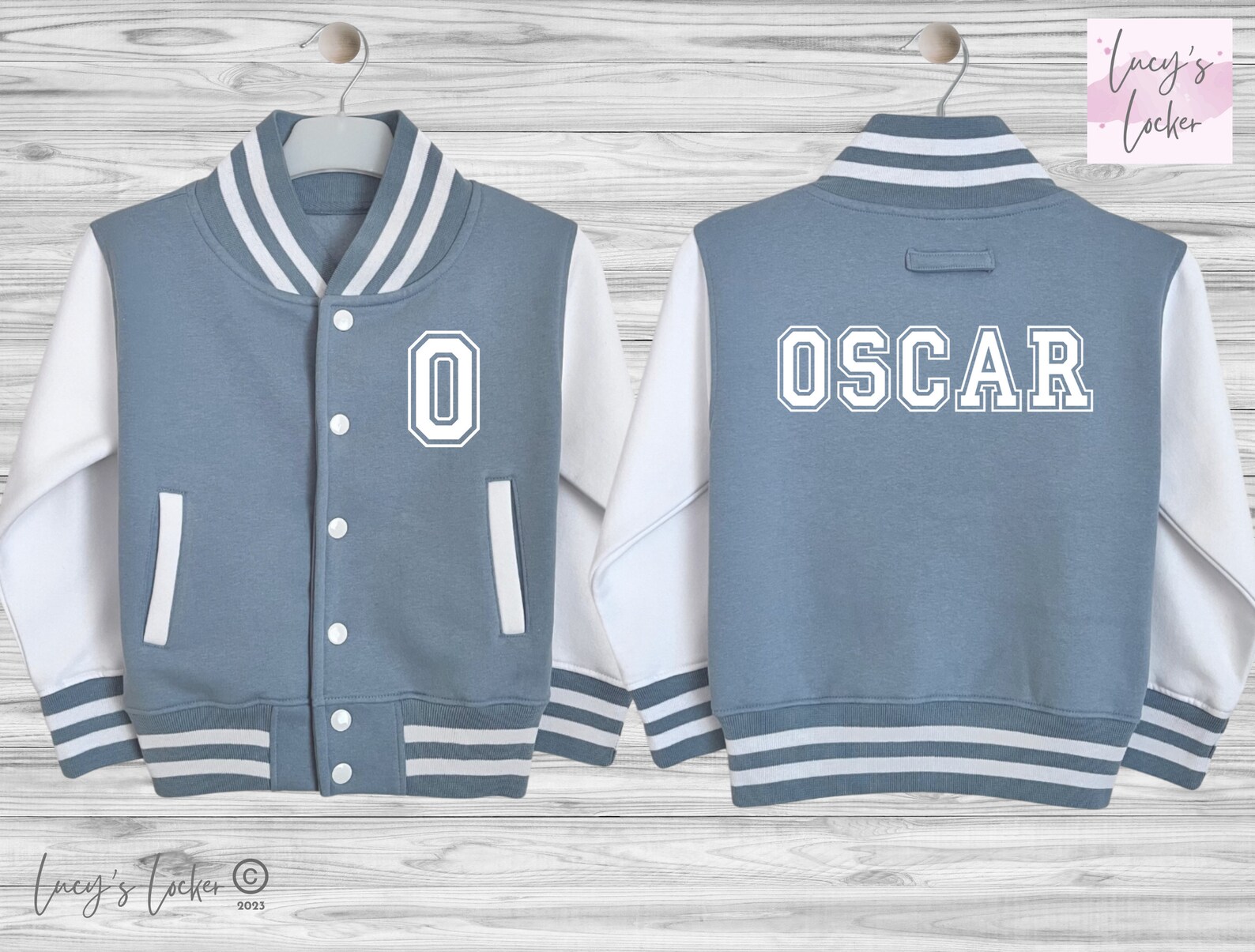 Personalised Kids Varsity Jacket | Initial , Name, Age, Number ...