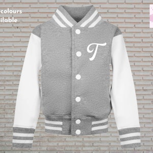 Personalised Kids Varsity Jacket | Initial | Name | College Baseball ...