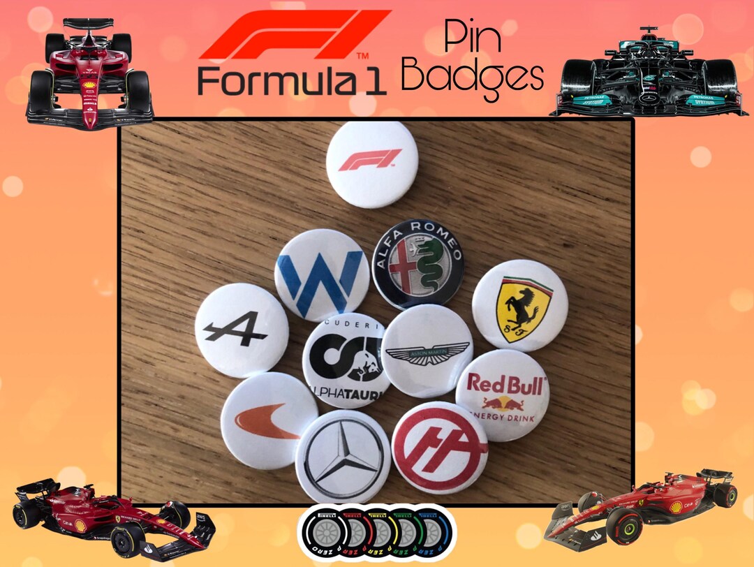 Formula 1 Pin Badges | Handmade | Fast Delivery - Etsy
