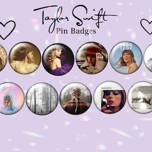 Taylor Swift Album Cover Pin Badges Handmade Fast Delivery - Etsy