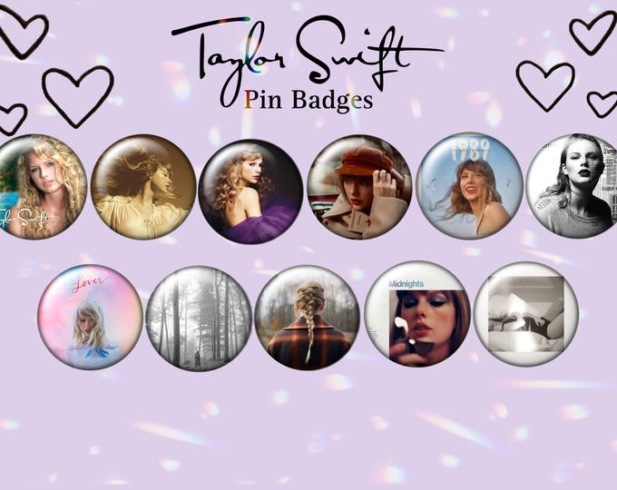 Taylor Swift Album Cover Pin Badges | Handmade | Fast Delivery - Etsy
