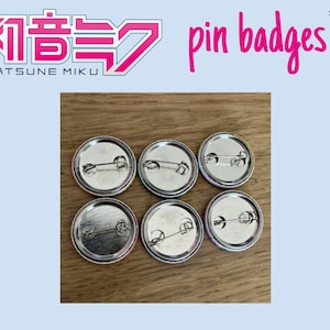 Vocaloid Pin Badges Hatsune Miku Made to Order Fast Delivery Handmade ...