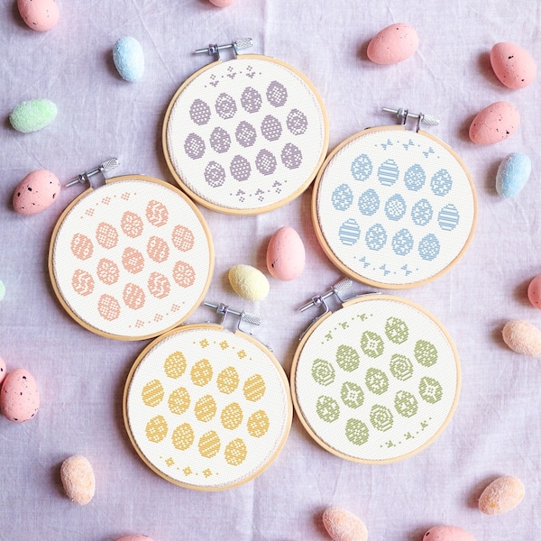 Easter Egg Cross Stitch Pattern - Etsy