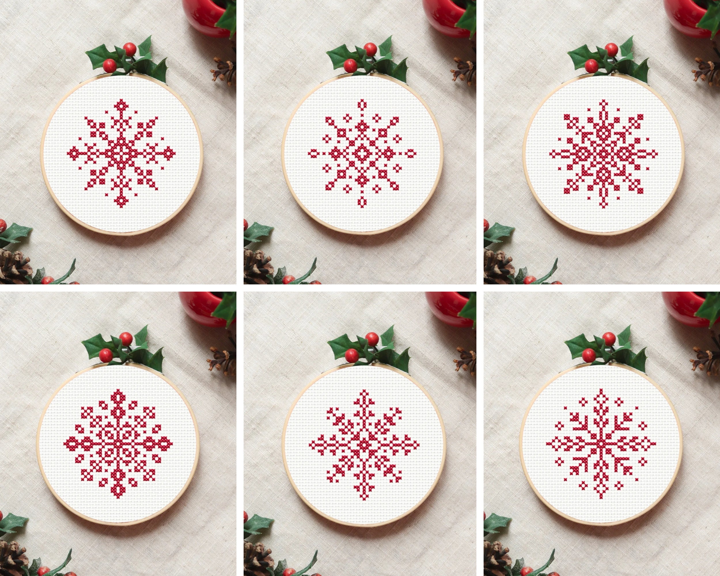 Snowflakes Cross Stitch Patterns, Christmas Cross Stitch Patterns ...