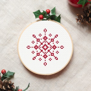 Snowflakes Cross Stitch Patterns, Christmas Cross Stitch Patterns, Mini ...