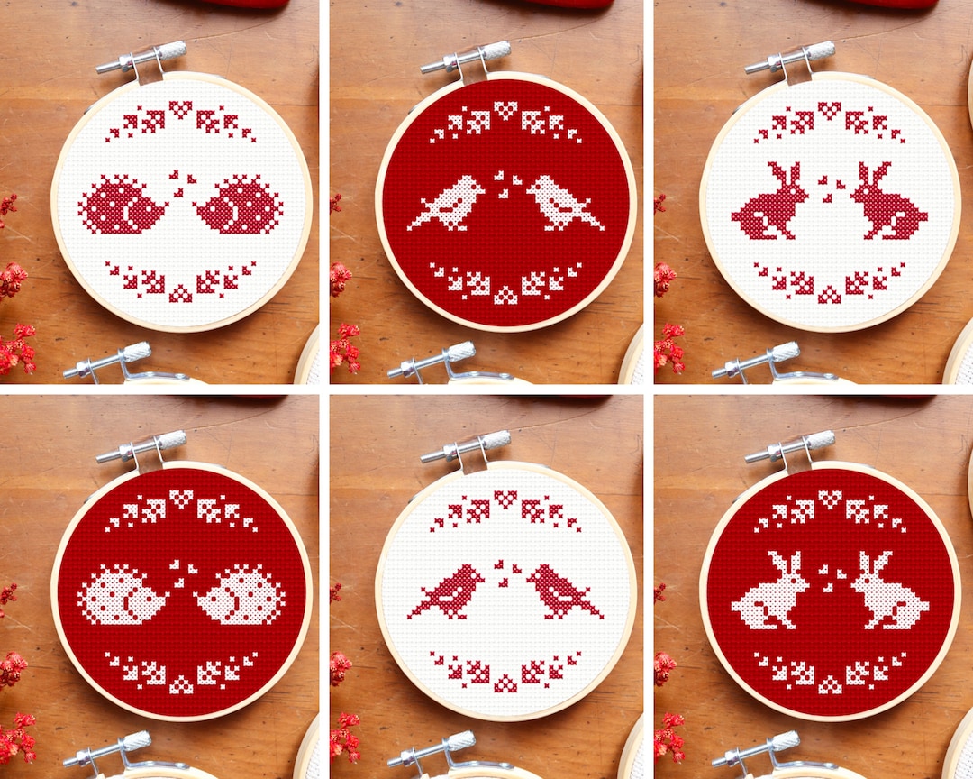 Grilles de point de croix pour la Saint-Valentin, grilles de point de ...