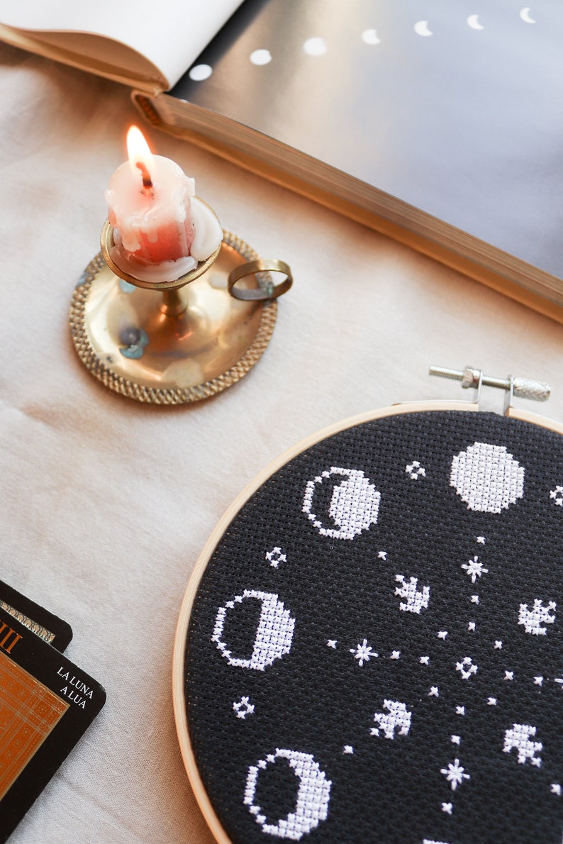 Moon Phases Cross Stitch Pattern Astrology Cross Stitch - Etsy