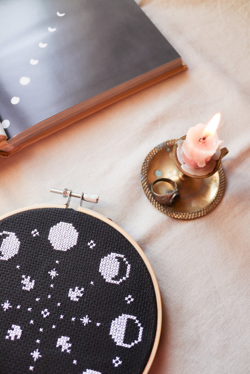 Moon Phases Cross Stitch Pattern Astrology Cross Stitch - Etsy
