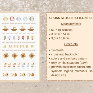 Summer Cross Stitch Pattern, Sea Cross Stitch, Beach Cross Stitch ...