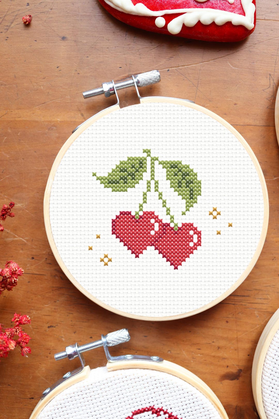 Valentine's Day Cross Stitch Pattern, Valentine's Day Ornament, Heart ...