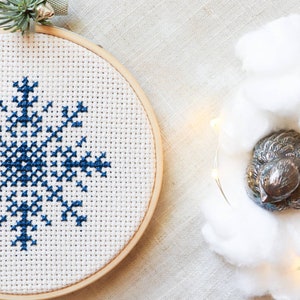 Snowflake Cross Stitch Pattern, Christmas Ornament Cross Stitch Pattern ...