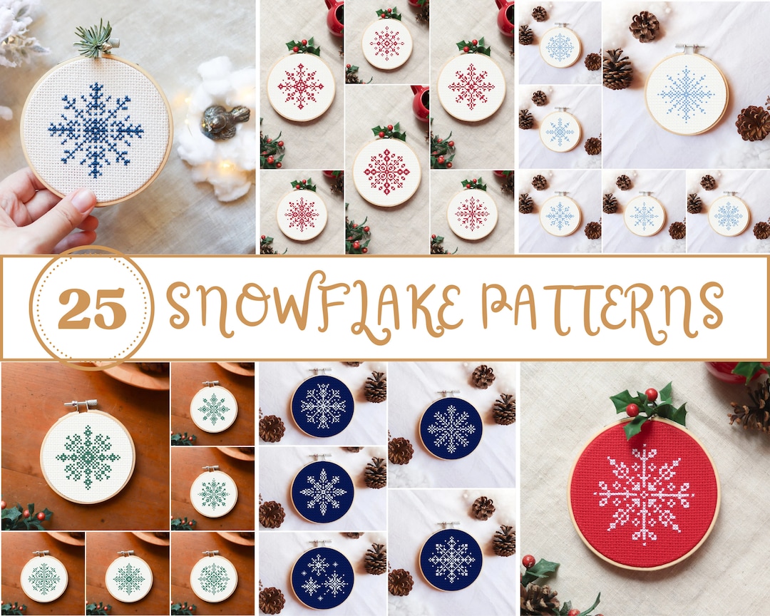 Snowflakes Cross Stitch Patterns, Christmas Cross Stitch Patterns ...