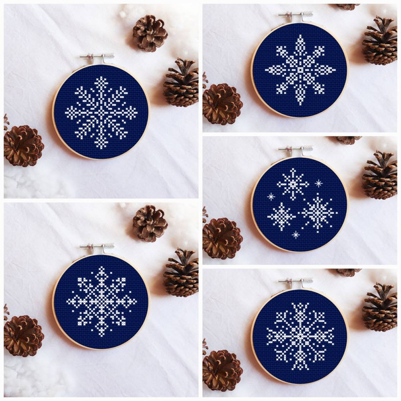 Snowflake Cross Stitch Pattern - Etsy